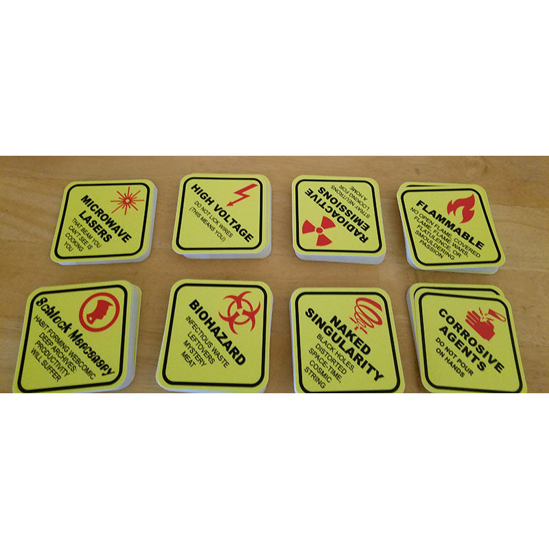Warning Sign Stickers – Schlock Mercenary Store
